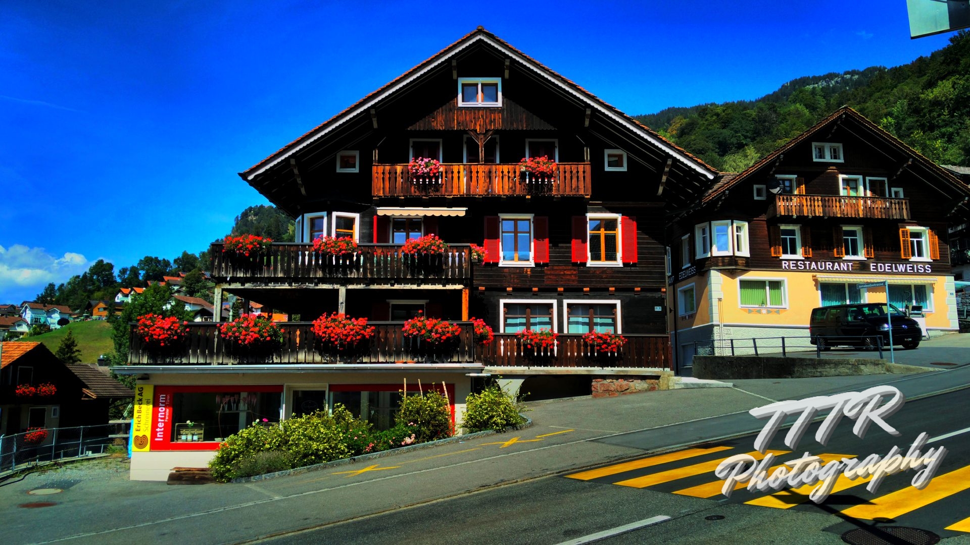 Triesenberg, Liechtenstein - Beginning the ascent of the country